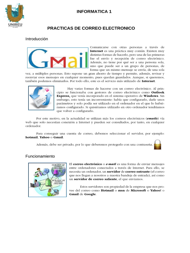 Guía Práctica de Correo Electrónico | PDF | Contraseña | Gmail