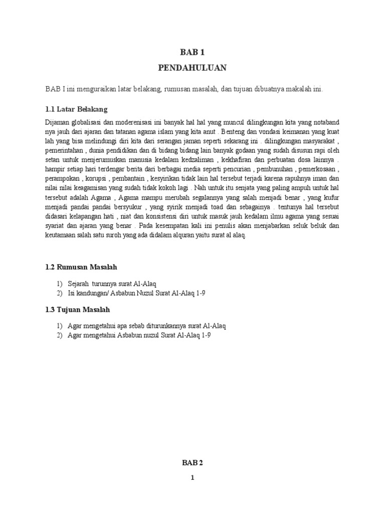 BAB 1 Makalah Tutorial | PDF