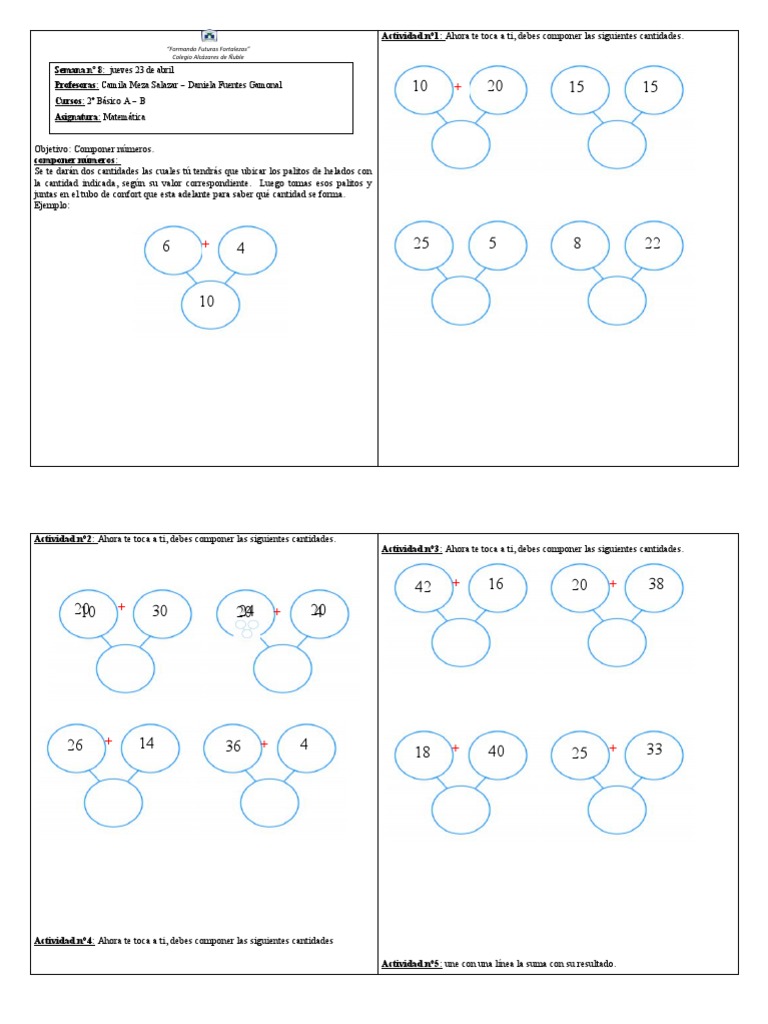 Clase 3 de Matemática Componer Números | PDF