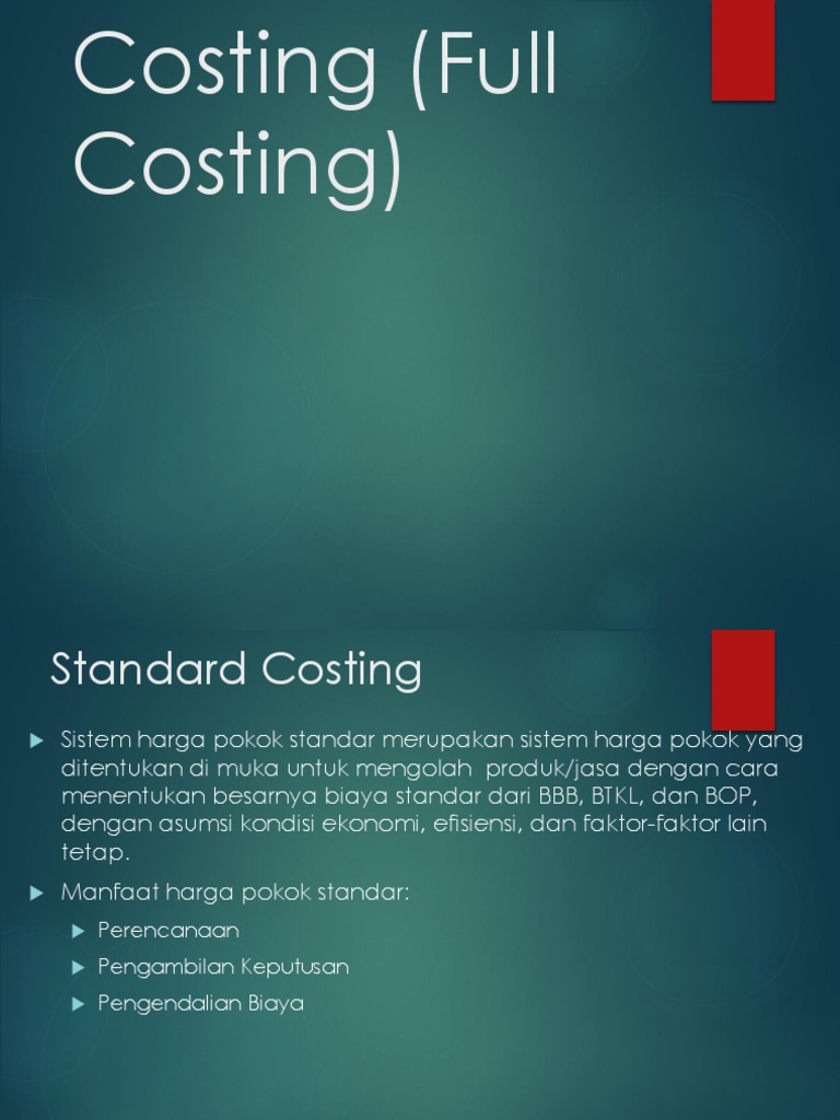 Metode Full Costing (Akuntansi Biaya) | PDF