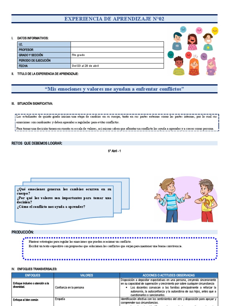 5° Grado - Experiencia de Aprendizaje N°02 | PDF | Números | Geometría