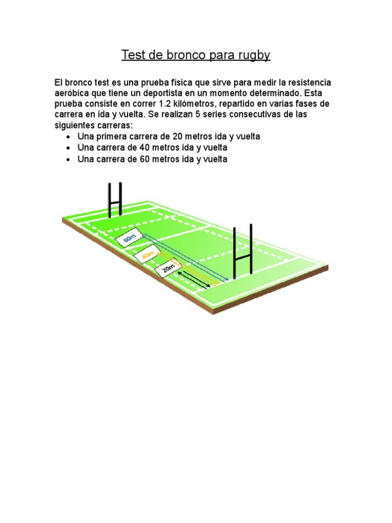 Test de Bronco para Rugby | PDF