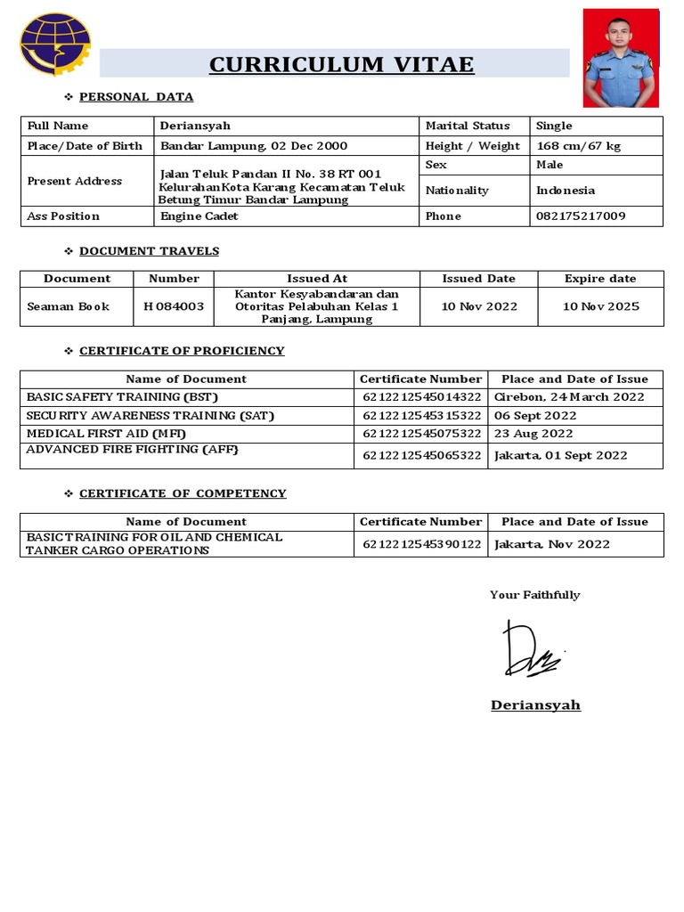 CV Deriansyah-2 | PDF