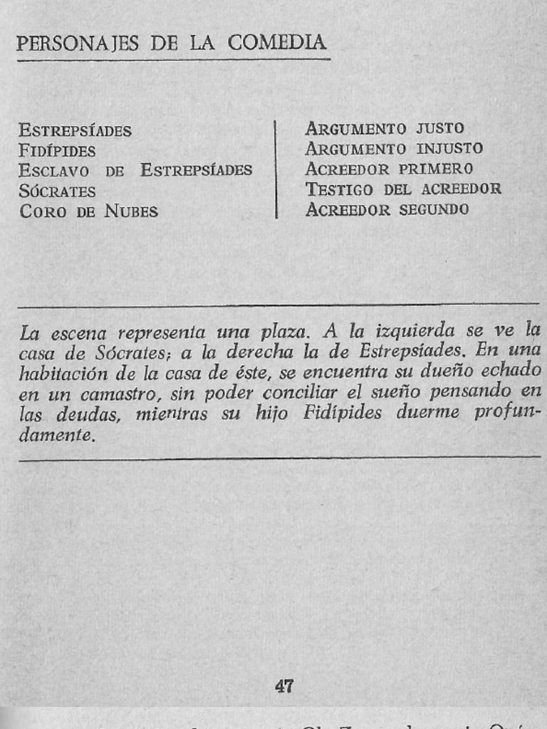 ARISTÓFANES - Las Nubes | PDF