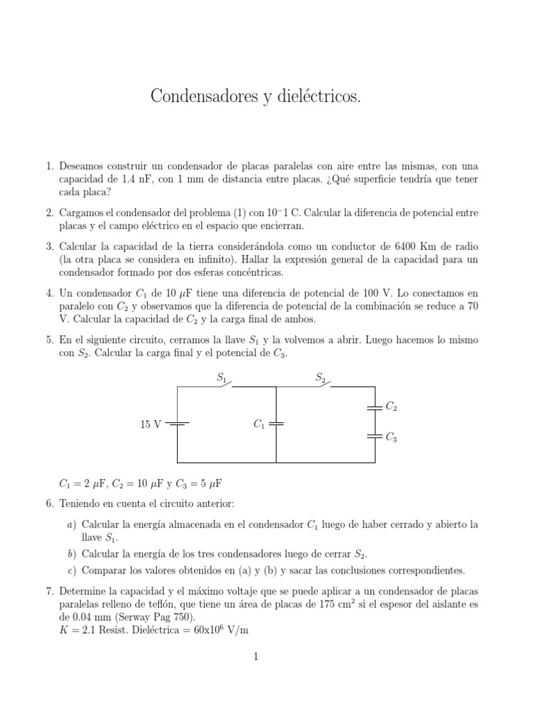 Condensadores y Diel Ectricos | Descargar gratis PDF | Condensador | Dieléctrico