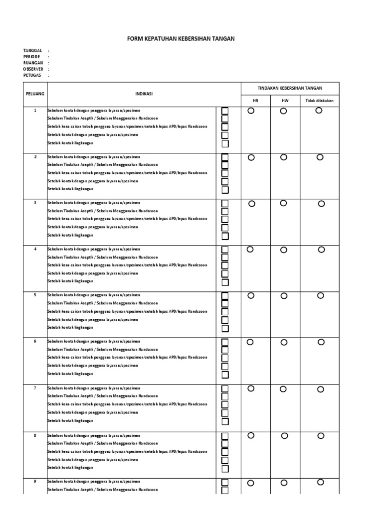 Form Observasi Inm | PDF