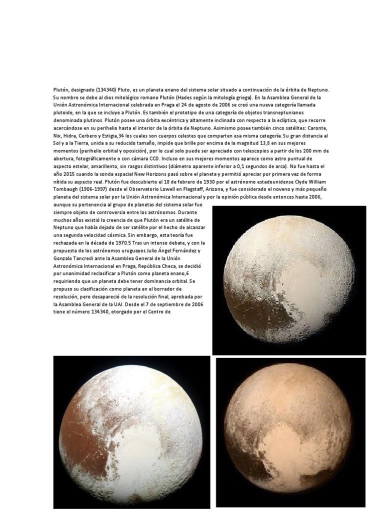 Plutón | PDF | Plutón | Ciencias fisicas