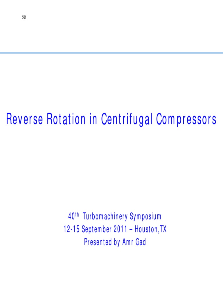 Reverse Rotation in Centrifugal Compressors | Download Free PDF | Pump ...
