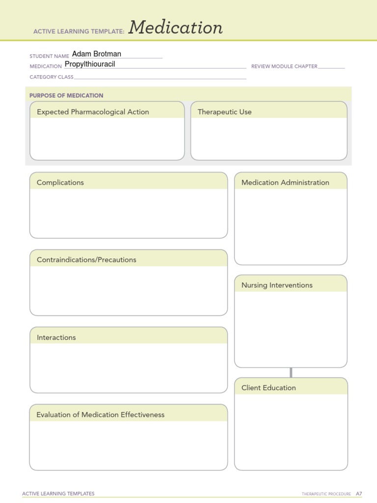 Propylthiouracil Active Learning Template | PDF | Career & Growth