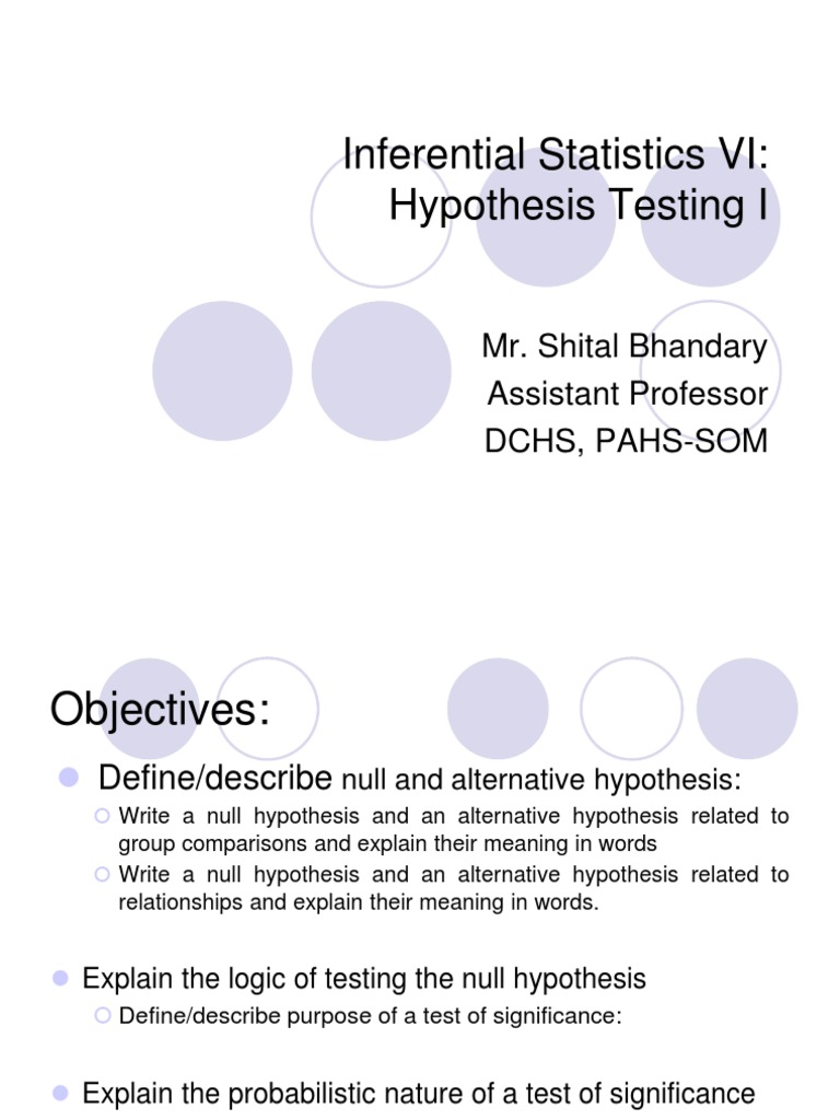 6 Inferential Statistics VI - May 12 2014 | PDF | Statistical ...