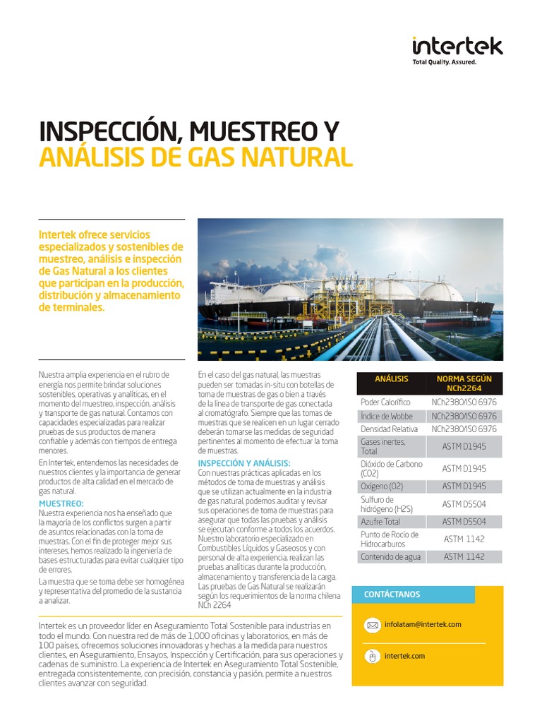 FL - CB - Inspección - Muestreo - Análisis - Gas Natural - LATAM ...