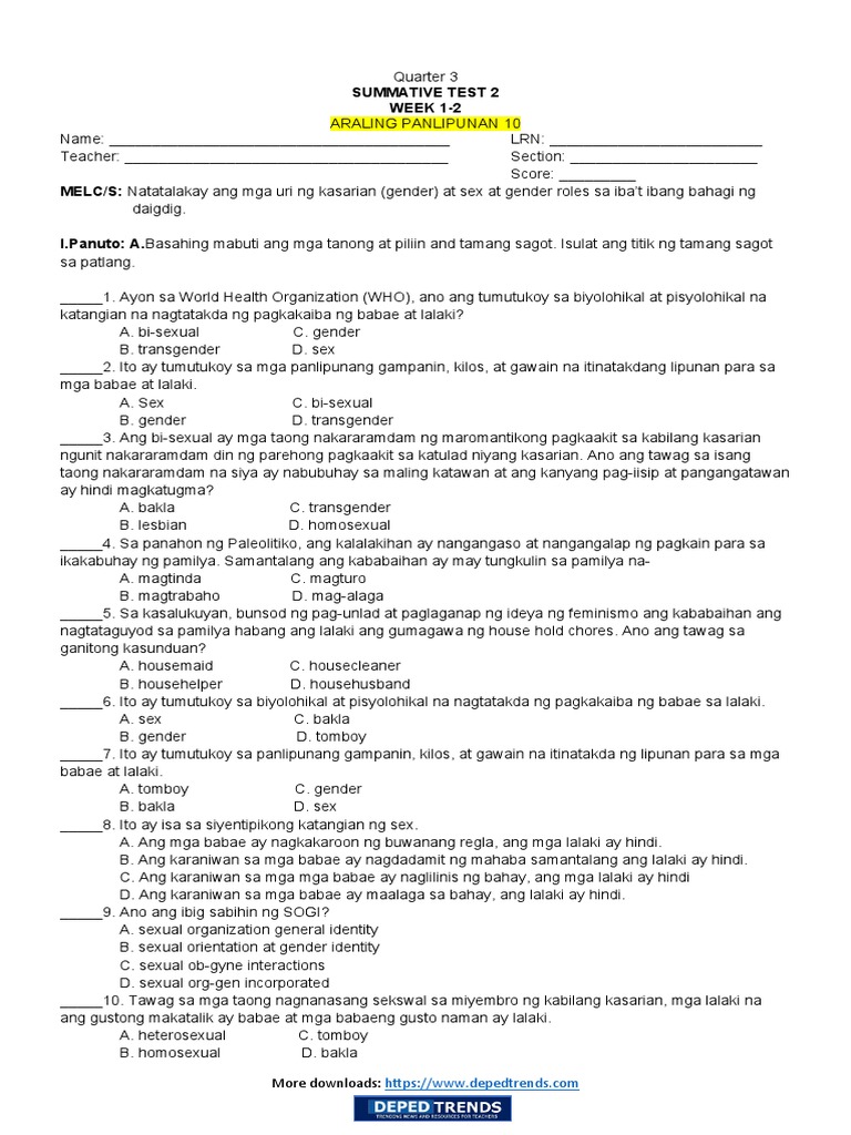 ST AP 10 wk1-2 | PDF