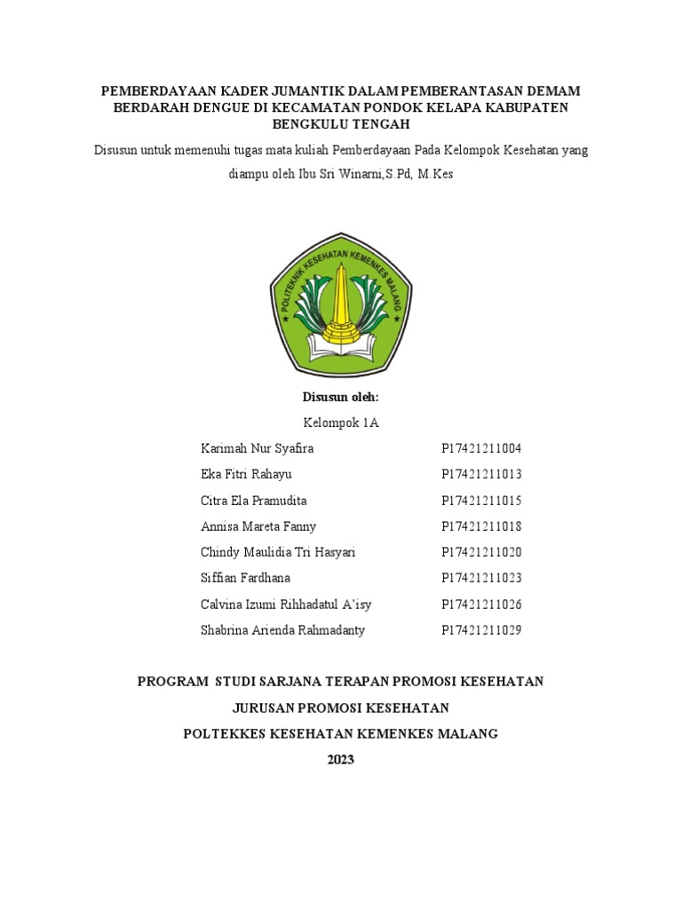 Kelompok 1a - Proposal Pemberdayaan Pada Kelompok Kesehatan - TM 10 | PDF