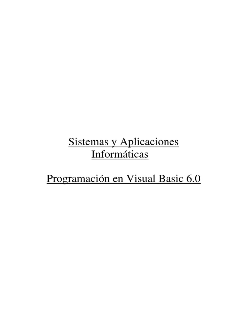 Programación en Visual Basic 6.0 | PDF | Active X Data Objects ... Programación en Visual Basic 6.0 | PDF | Active X Data Objects ...