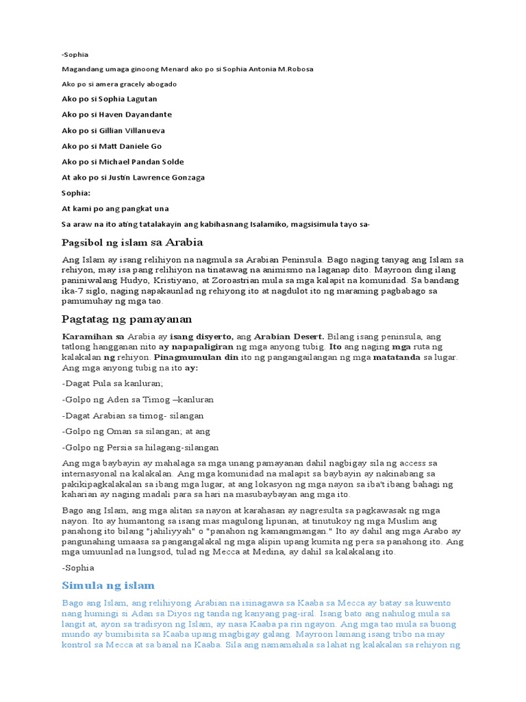 Sa Arabia: Pagsibol NG Islam | PDF