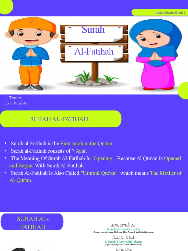 Understanding Surah Al-Fatihah | PDF | Religious Belief And Doctrine ...