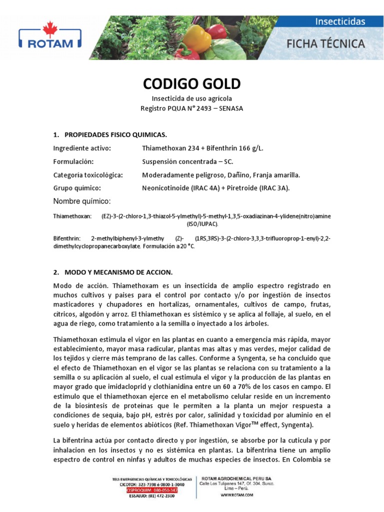 FT Codigo Gold | PDF | Acetilcolina | Insectos