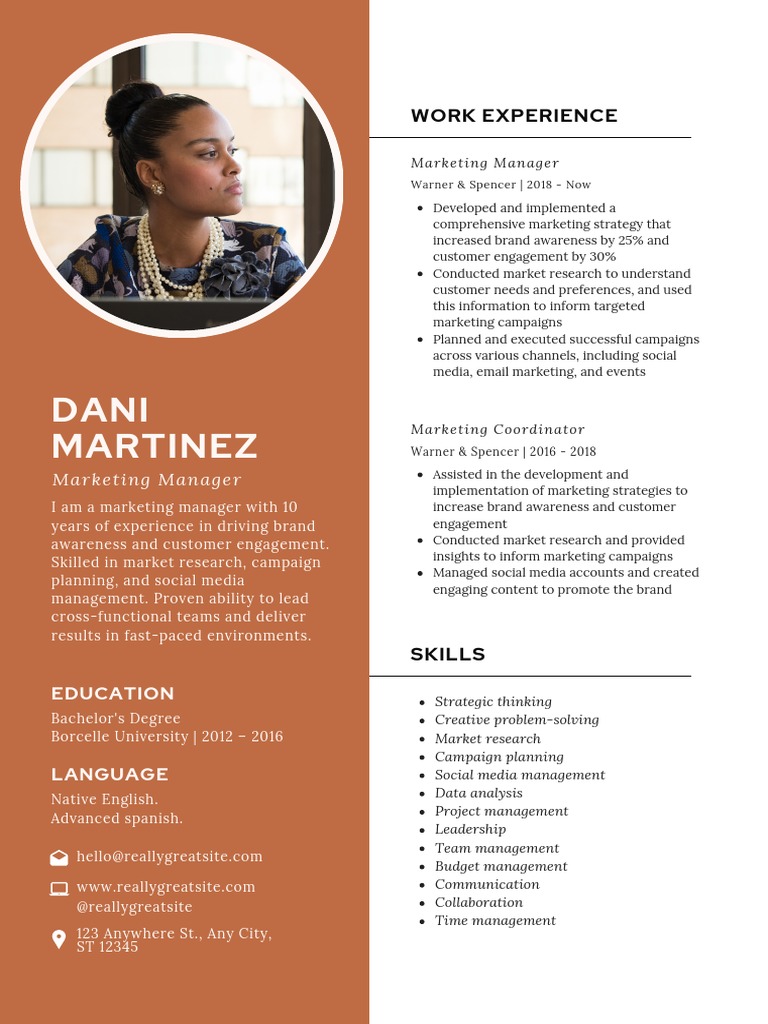 Dani Martinez: Work Experience | PDF | Marketing | Brand