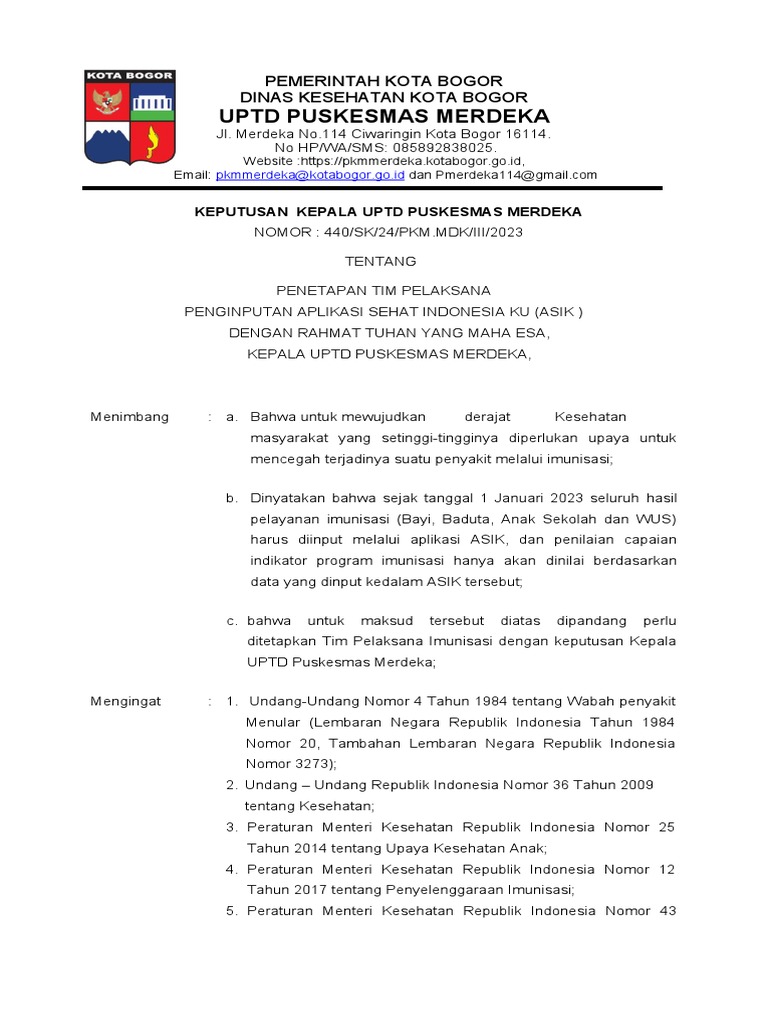 SK Asik 23 | PDF | Pengembangan Diri | Kesehatan Holistik