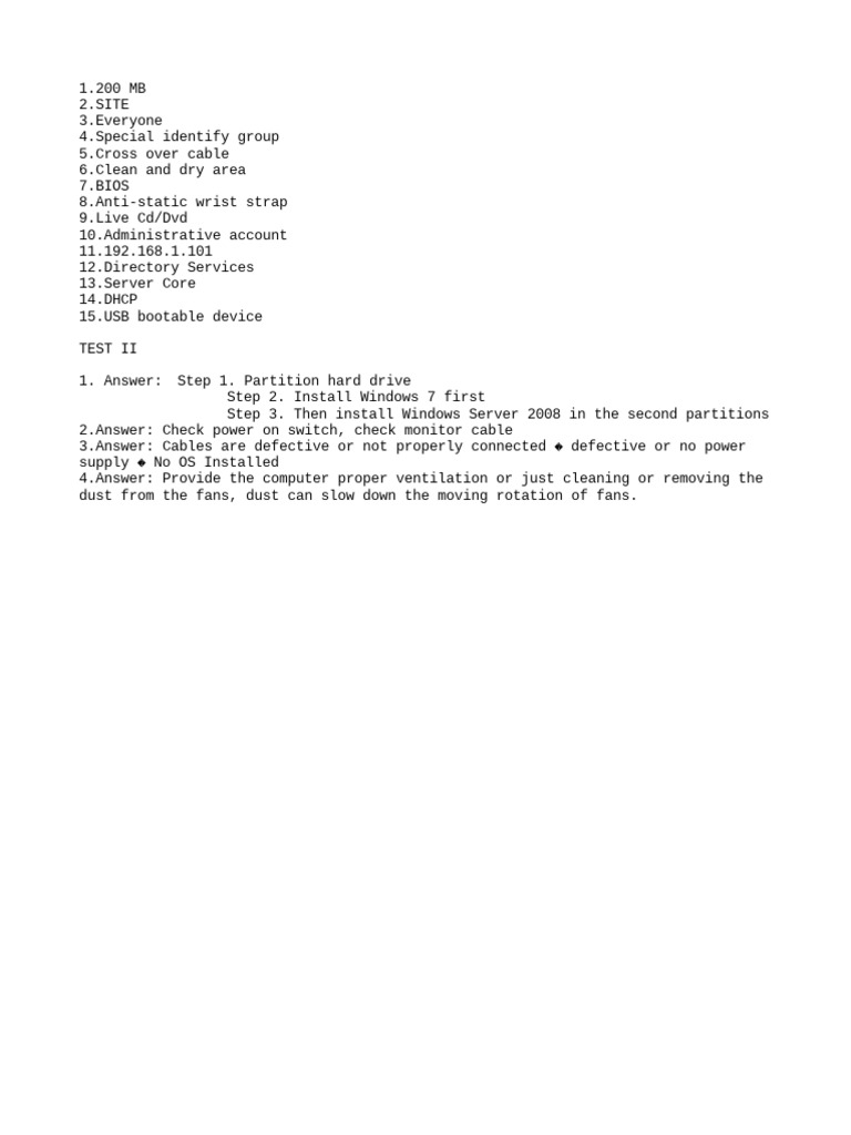 g12 Answer Key | PDF
