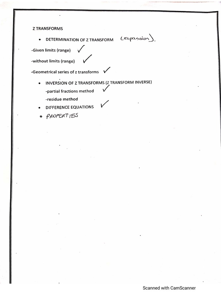 Maths Z Transform Notes | PDF