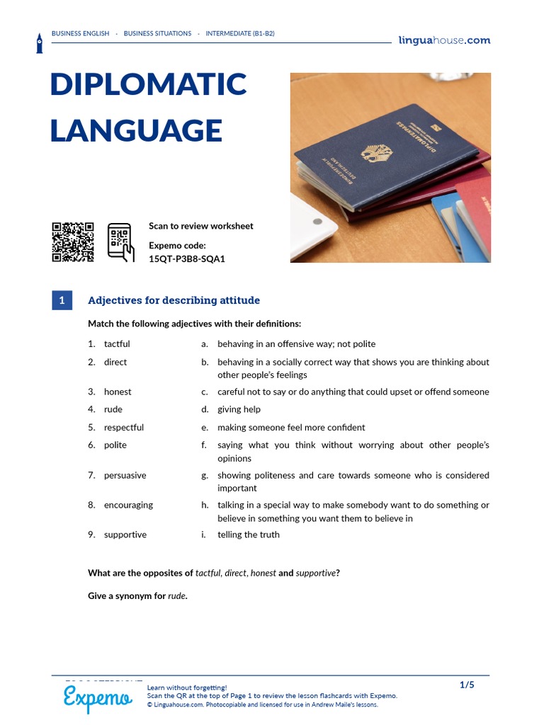 Session 12 Diplomatic Language | PDF