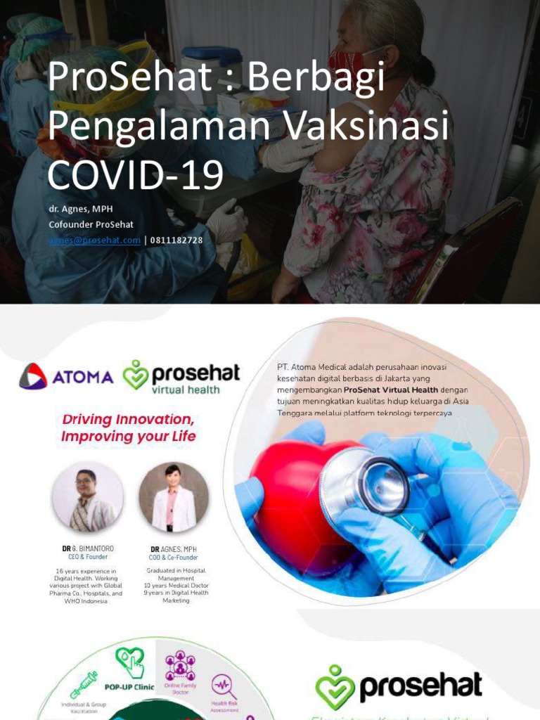 Prosehat: Berbagi Pengalaman Vaksinasi Covid-19: Dr. Agnes, MPH ...