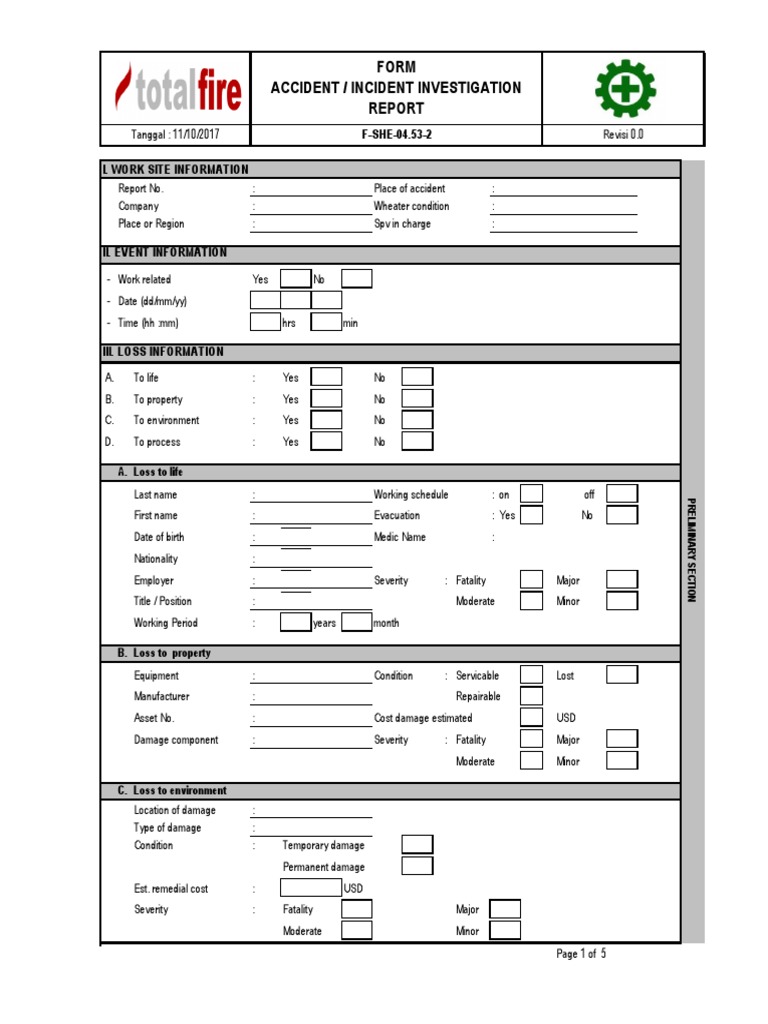 F-SHE04.53-2 Form Accideny - Incident Investigation Report | PDF ...
