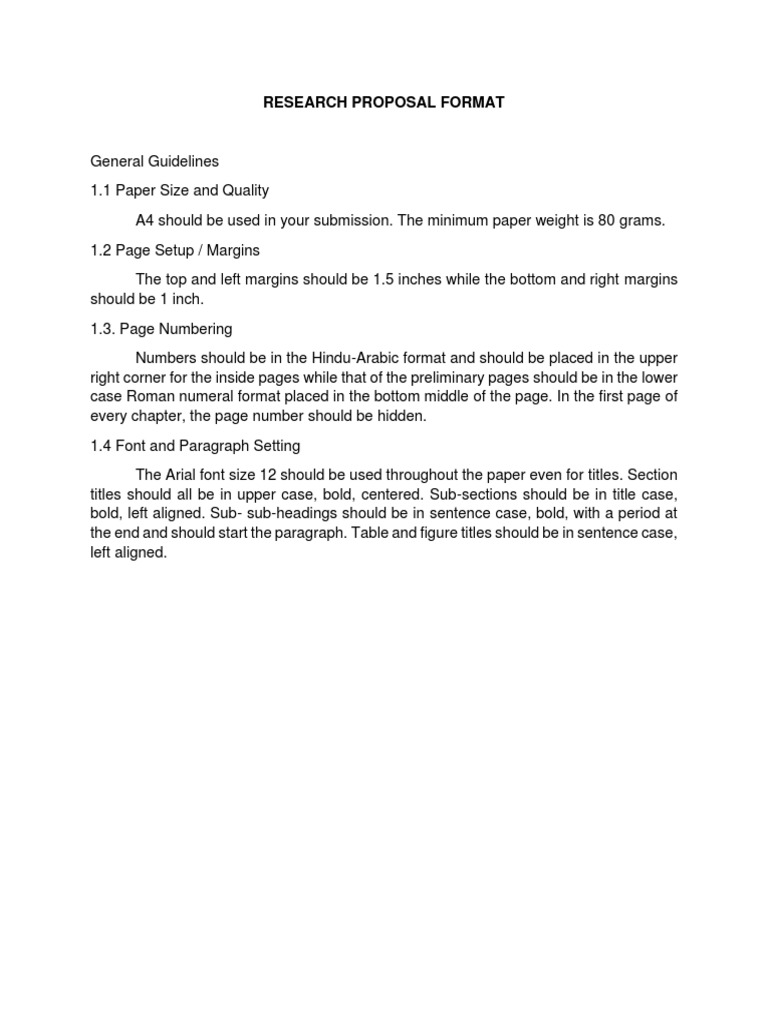 Research Proposal Format | PDF