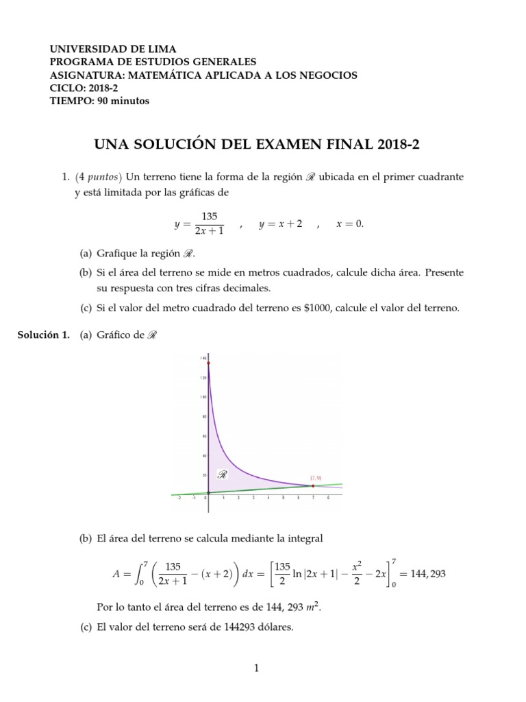 Solución EF-MAN20182 | PDF | Integral | Excedente económico