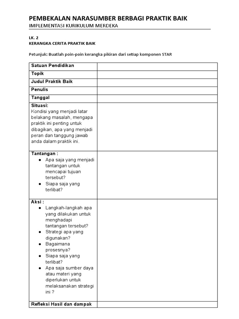 Pembekalan Narasumber Berbagi Praktik Baik: Implementasi Kurikulum Merdeka | PDF | Karier ...