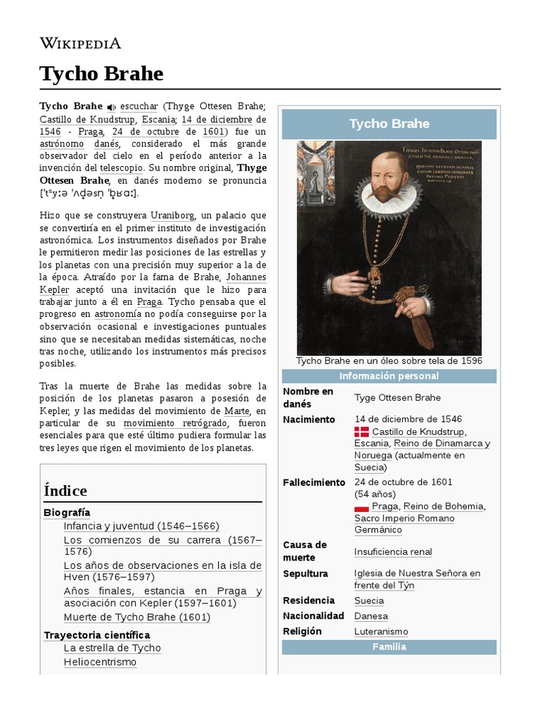 Tycho Brahe | PDF | Tycho Brahe | Science