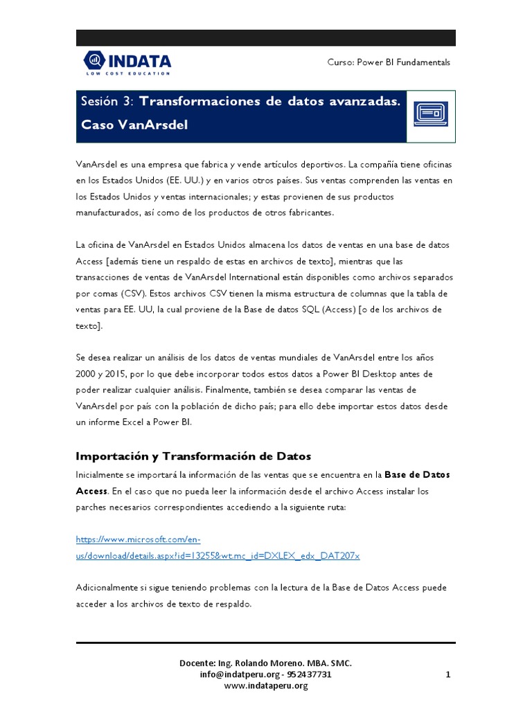 05 - Transformaciones de Datos Avanzadas - Sesión 03 Online | PDF ...