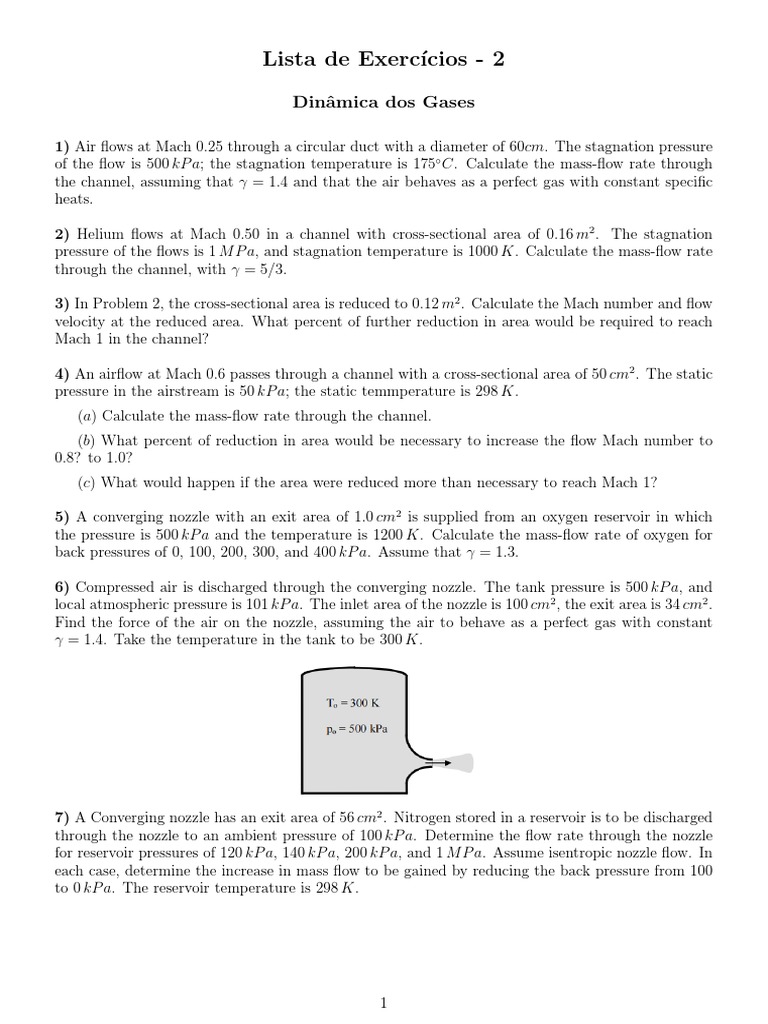 Exercicios 2 | PDF | Nozzle | Mach Number