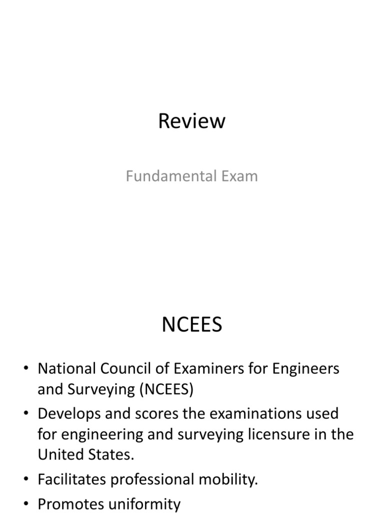 A Comprehensive Review of the Fundamentals of Engineering Exam ...