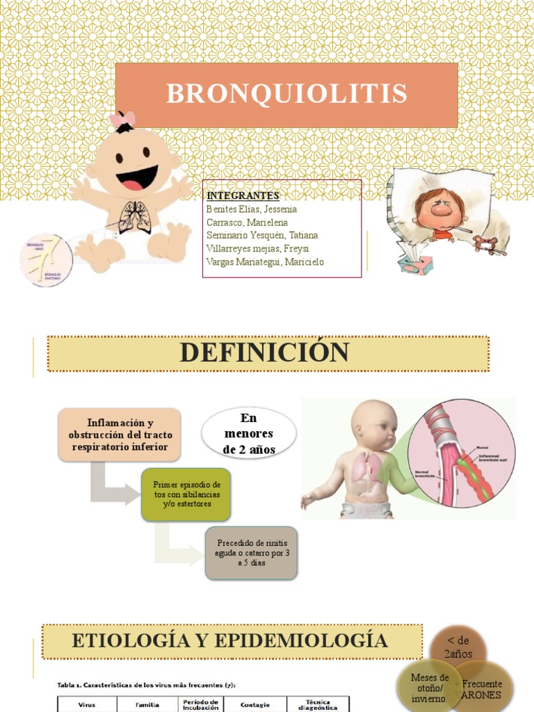 BRONQUIOLITIS Expo | PDF | Medicina CLINICA | Especialidades Medicas