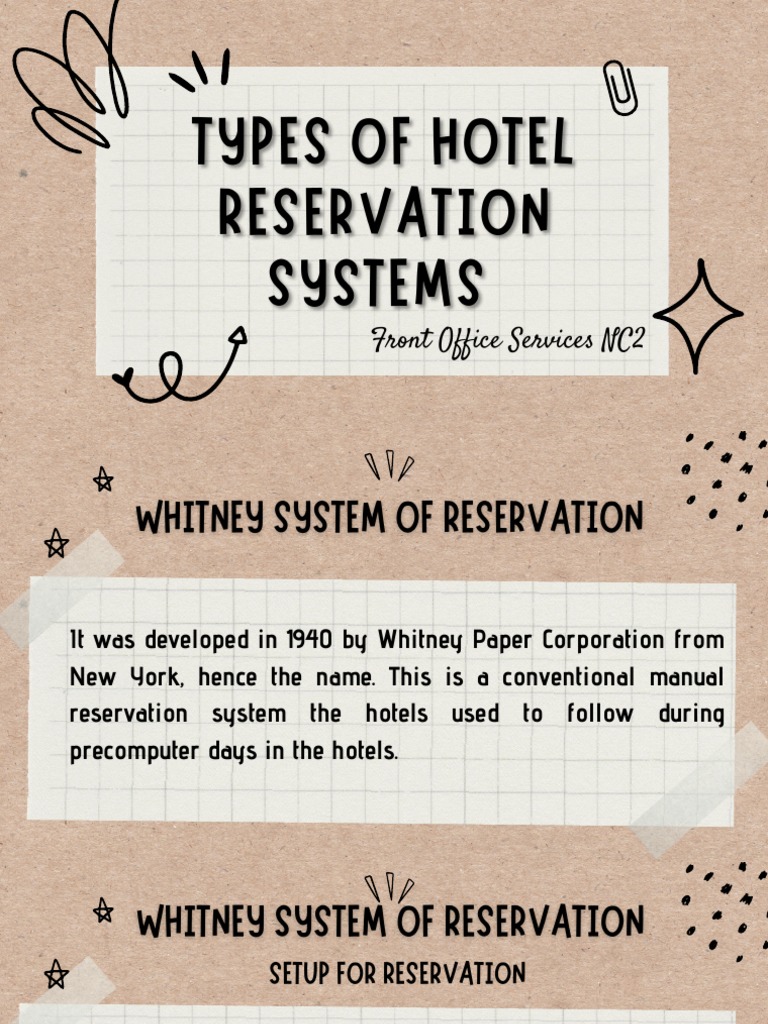 Types of Reservation System Front Office Accounting Folio | PDF ...