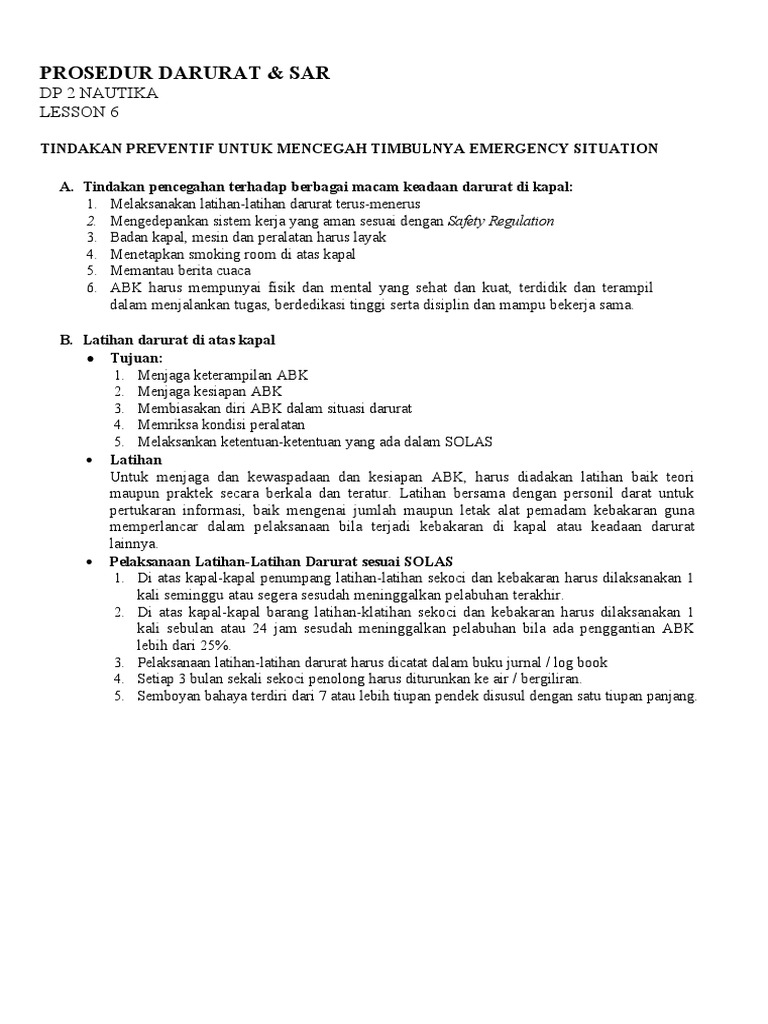 Lesson 6 Tindakan Preventif | PDF