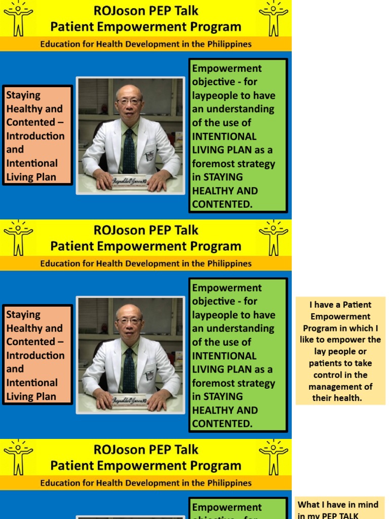 ROJoson PEP Talk: Staying Healthy and Contented - Introduction and ...