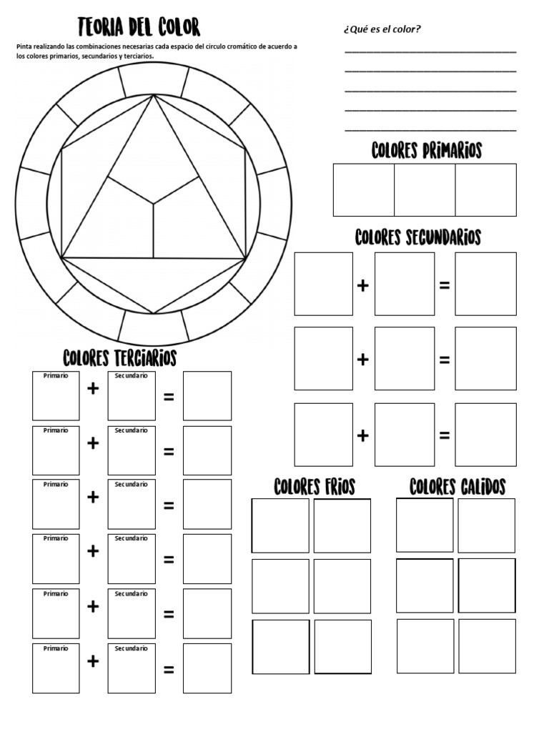 Teoria Del Color - Hoja de Trabajo | PDF