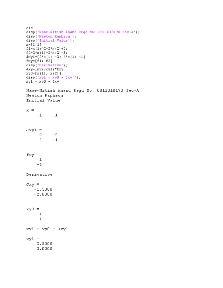 Newton Raphson | PDF | Teaching Methods & Materials