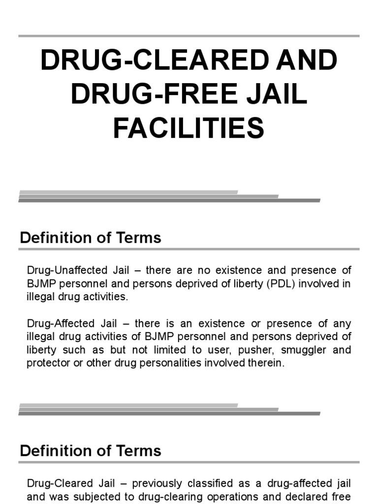 Drug-Cleared and Drug-Free Jail Standards | PDF | Drug Test ...