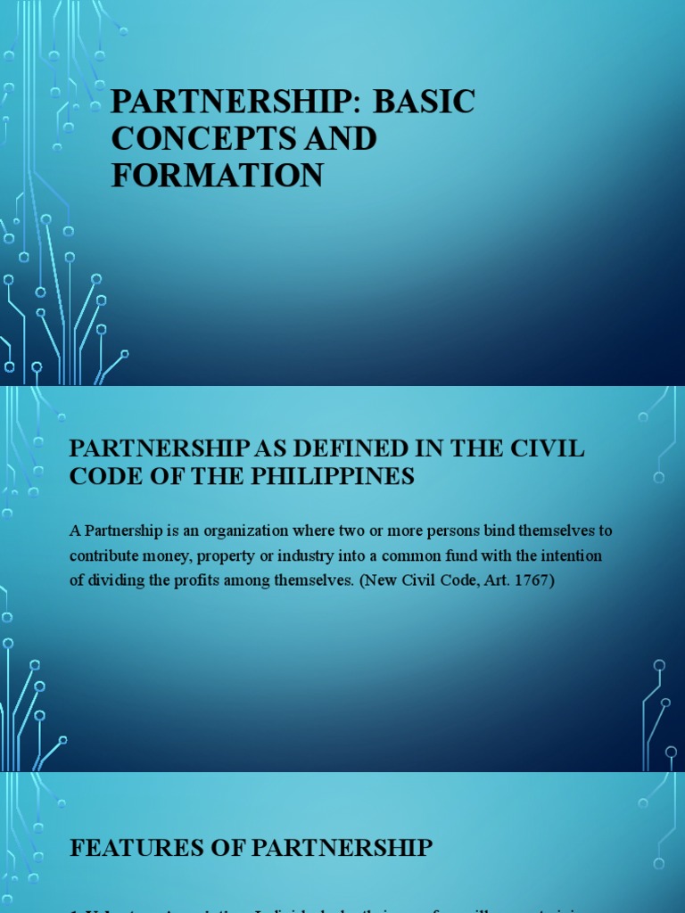 Partnership - Formation | PDF | Partnership | Debits And Credits