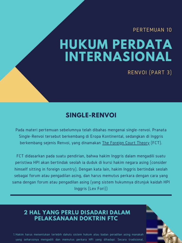 Hukum Perdata Internasional: Pertemuan 10 | PDF | Hukum