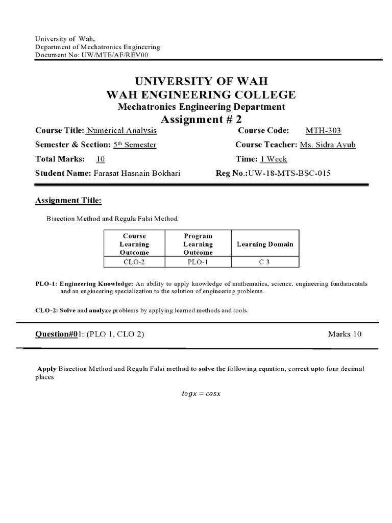 Assignment No 02 | PDF