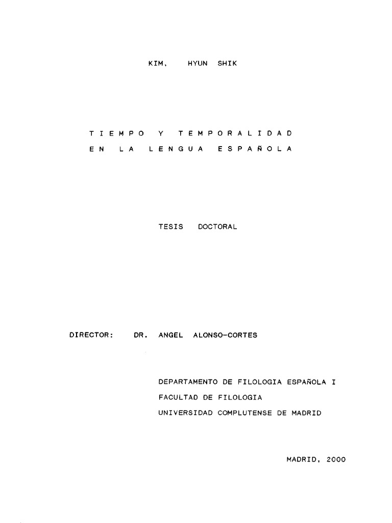 Temporalidad y Verbo en Español | PDF | Verbo | Realidad