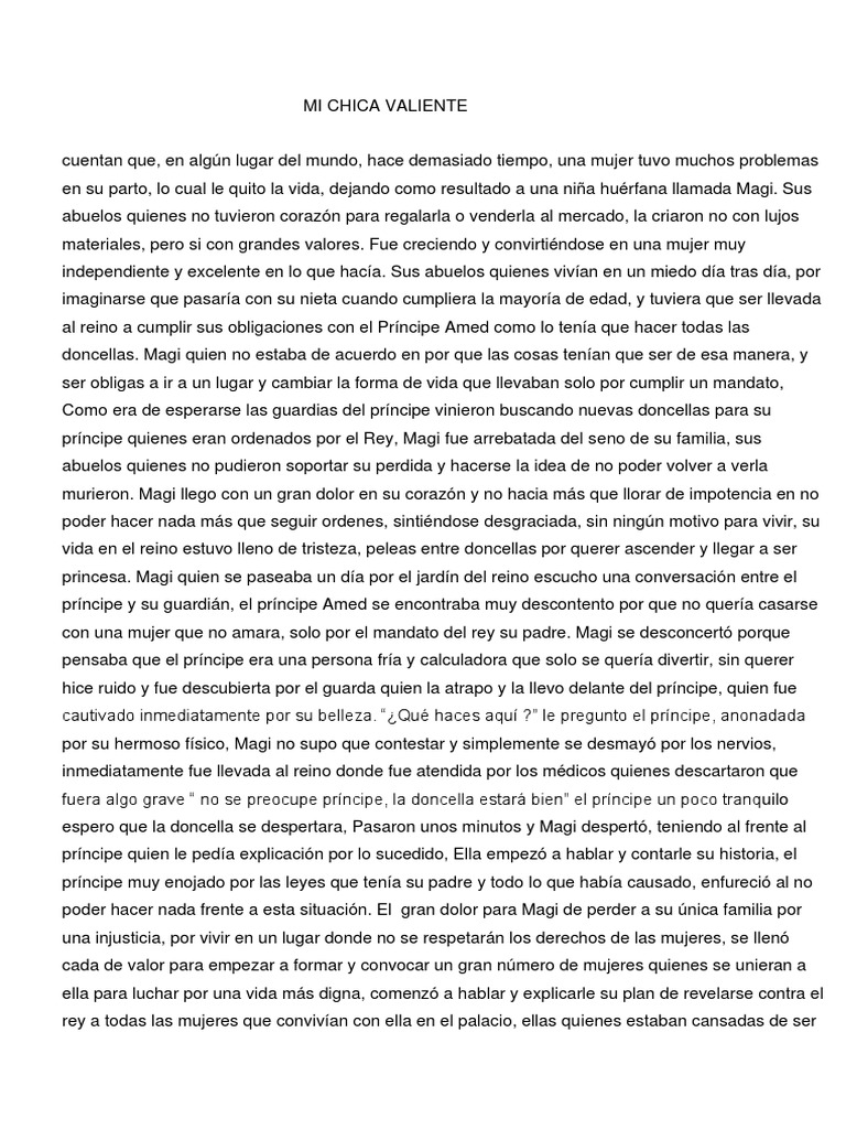 Mi Chica Valiente | PDF