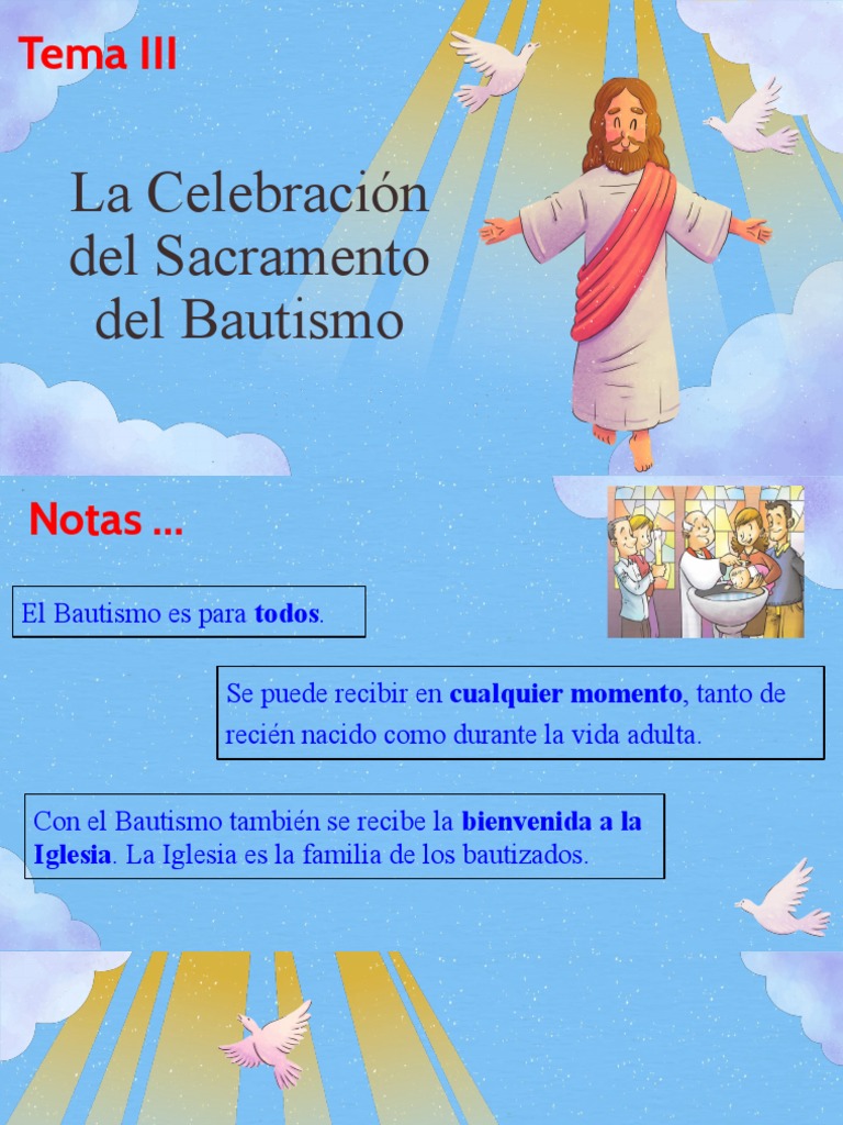 Celebración del Sacramento del Bautismo | PDF | Bautismo | Confirmación