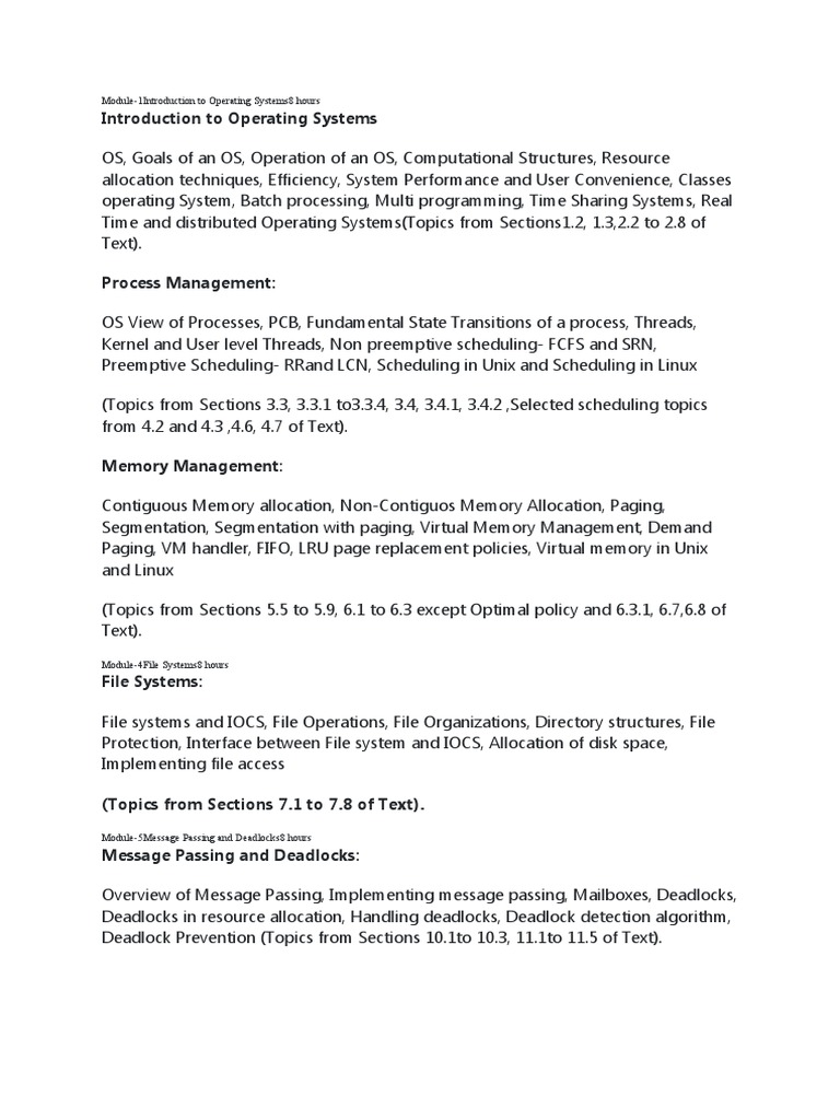 OS 18ec641 | PDF | Scheduling (Computing) | Operating System