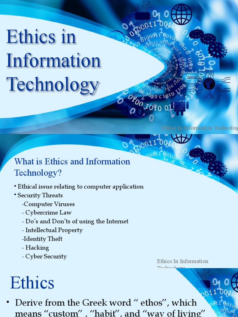 Chapter 3 Ethics in Information Technology | PDF | Security | Computer ...